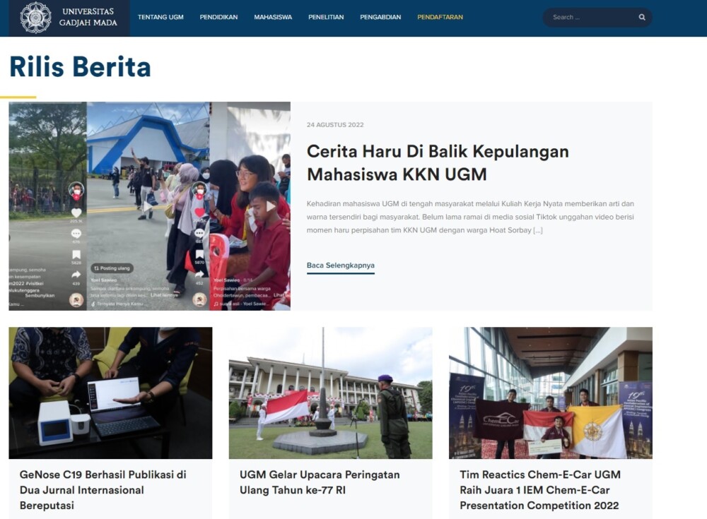 UGM Unggul di Pemeringkatan Media Sosial dan Website Versi RevoU ...