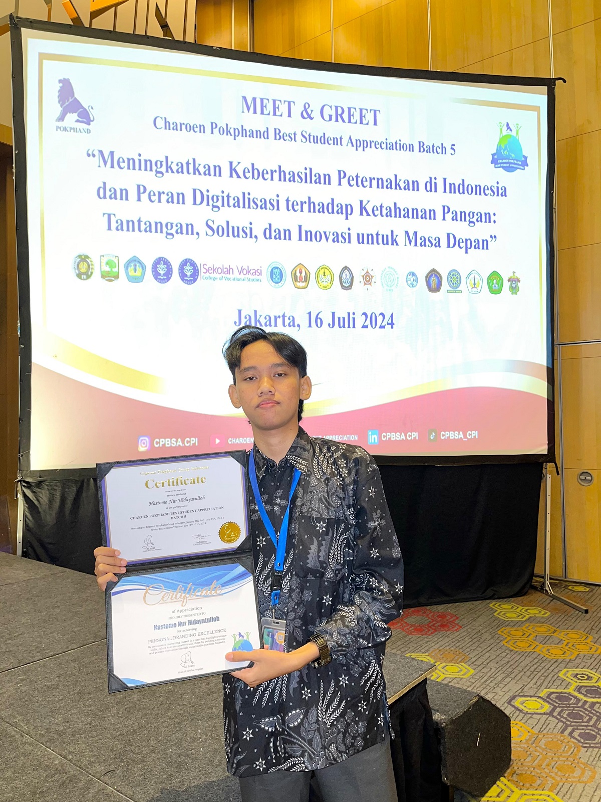 Mahasiswa Fapet UGM Raih Penghargaan Charoen Pokphand Best Student ...
