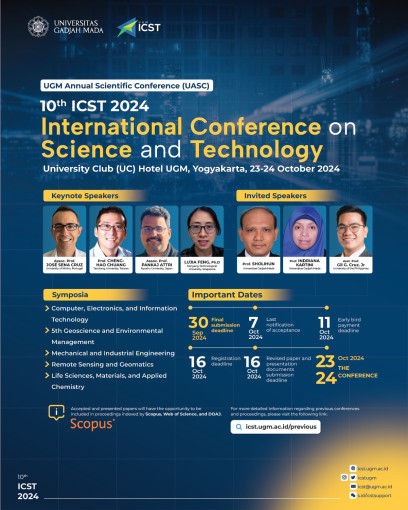 The 10th International Conference on Science and Technology (ICST UGM ...